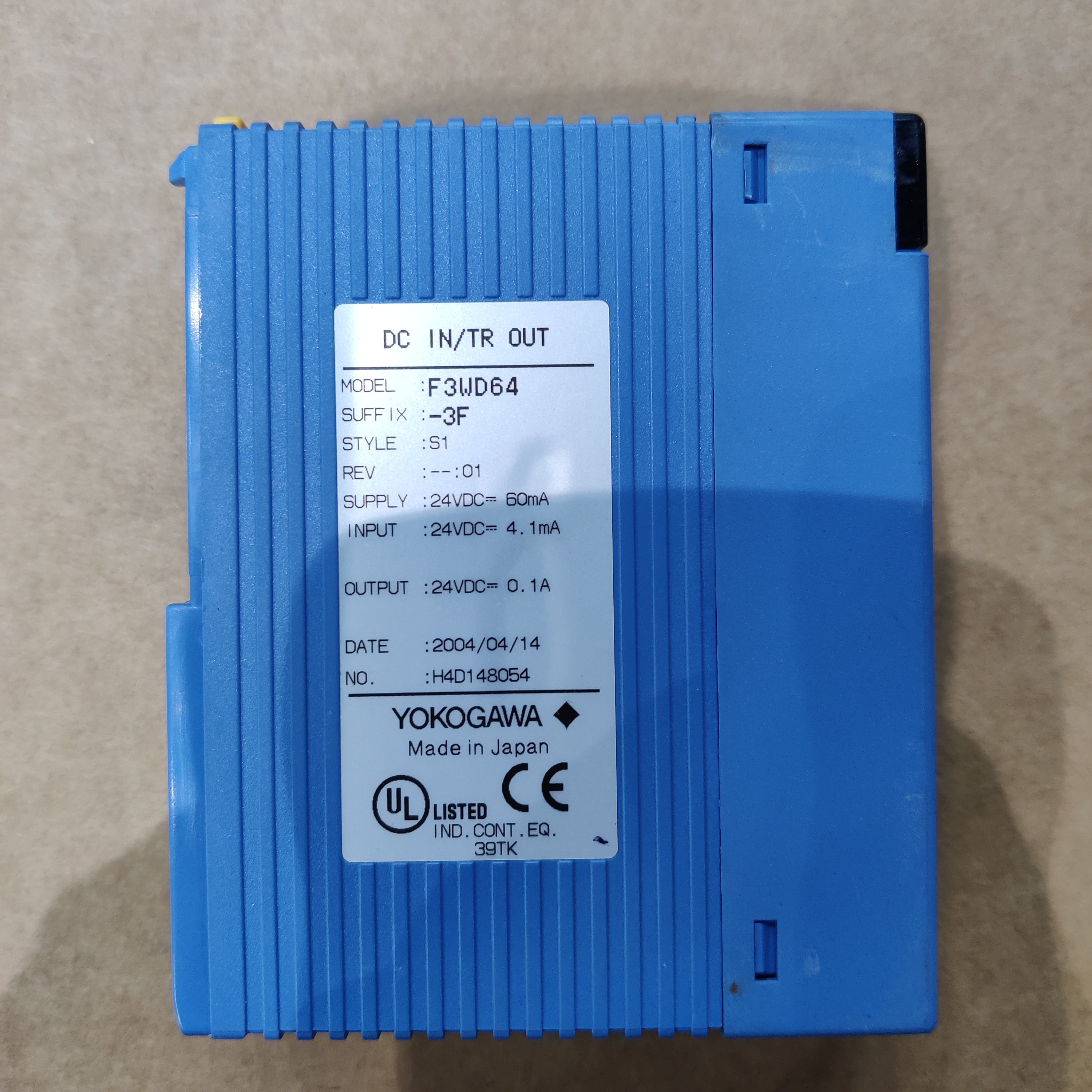 Yokogawa F3WD64-3F PLC Module – Pulingma Automation