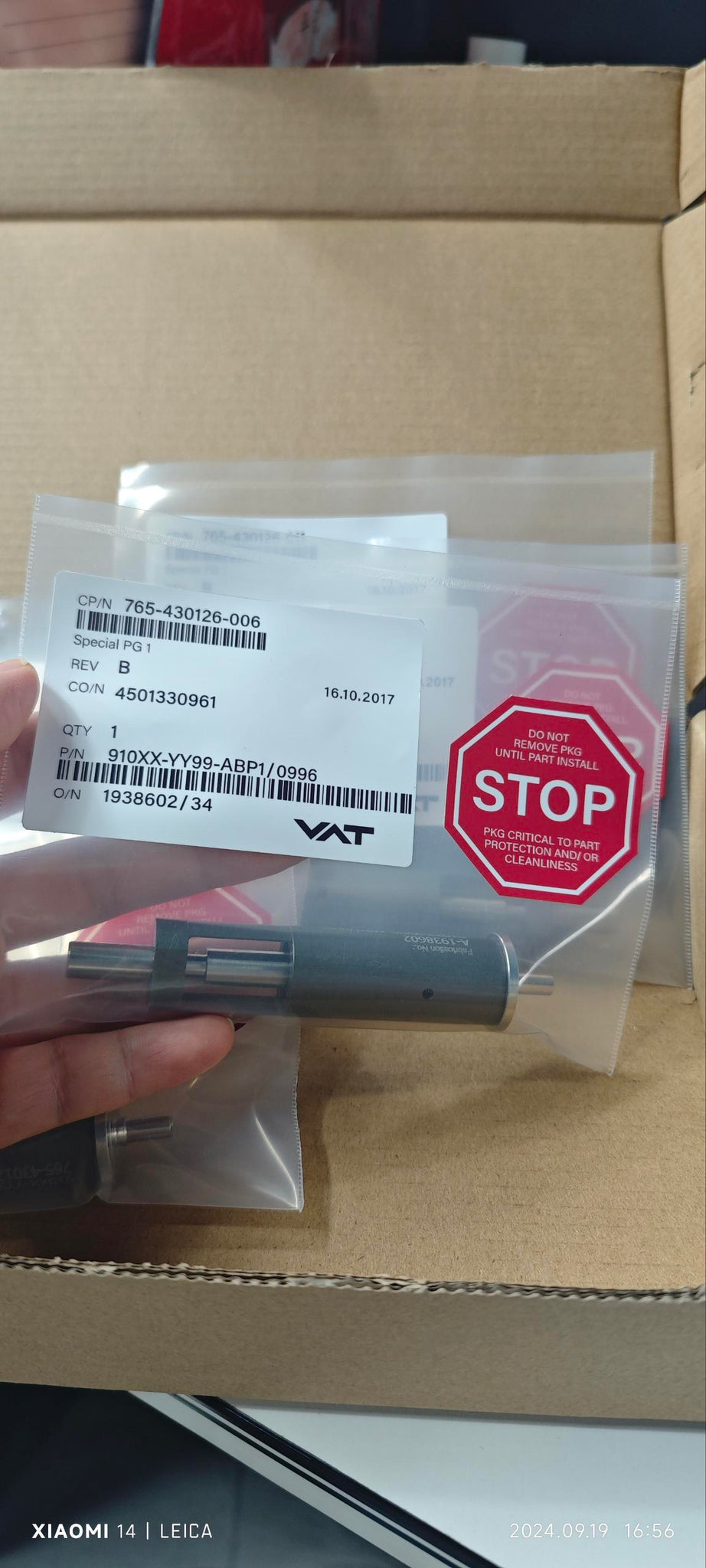 Lam Research 910XX-YY99-ABP1/0996 3 Pin Cylinder 765-430126-006 ...